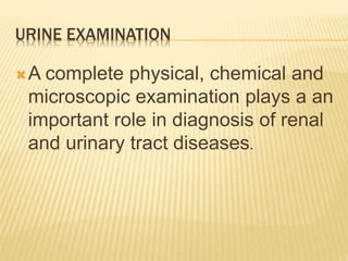 Urine examination | PPTX