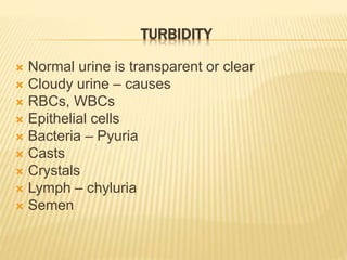 Urine examination | PPTX