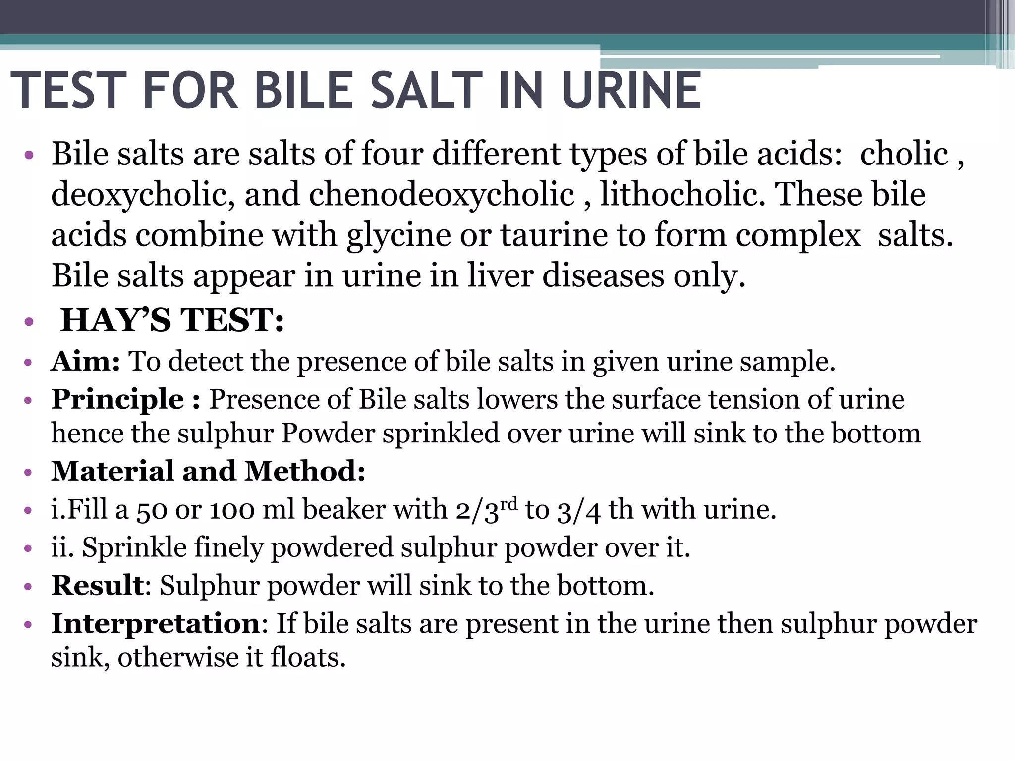 Urine examination , urine, chemical examination | PPTX
