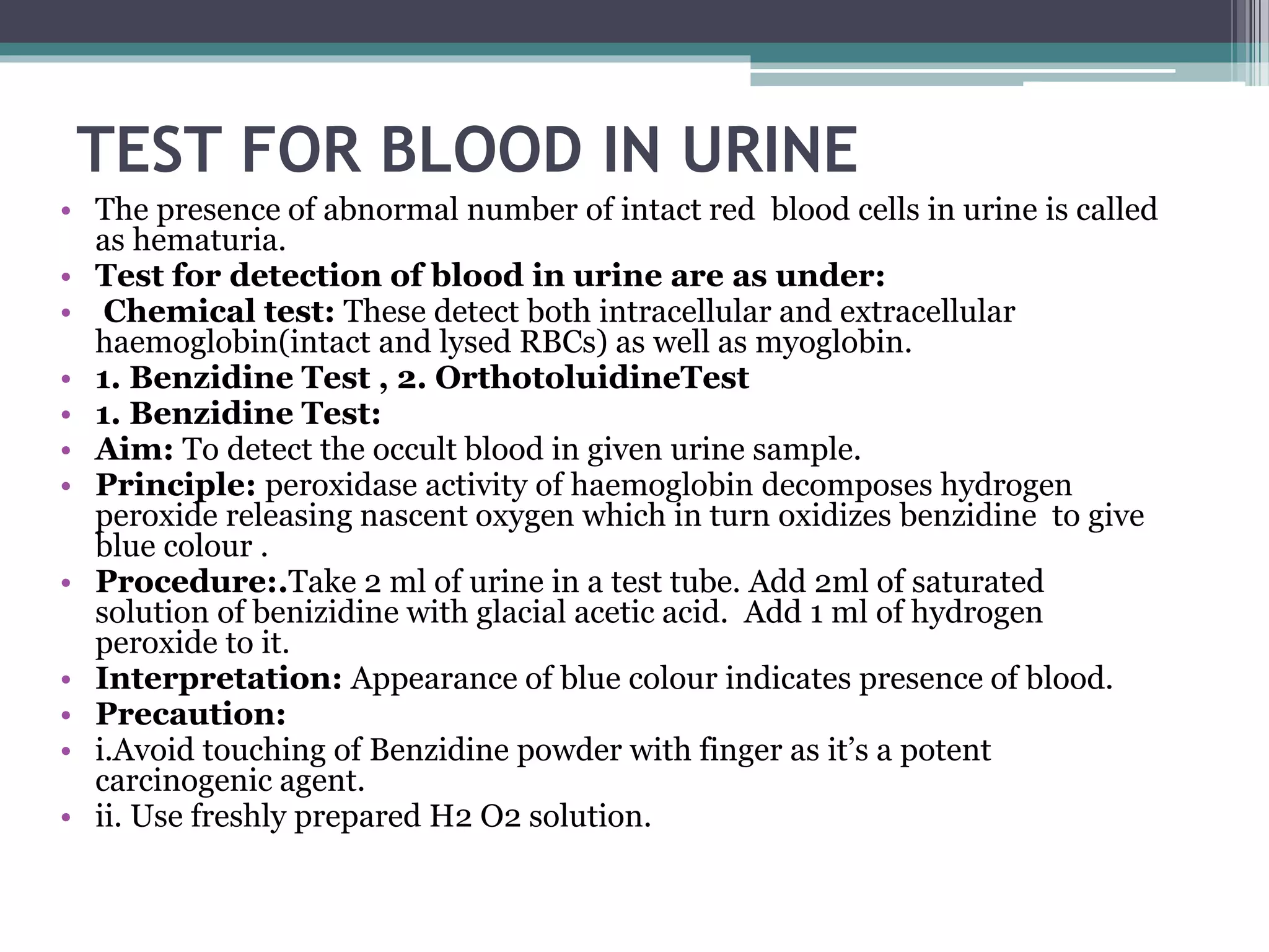 Urine examination , urine, chemical examination | PPTX