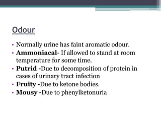 Urine examination , urine, chemical examination | PPTX