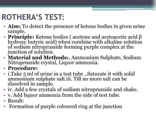 Urine examination , urine, chemical examination | PPTX
