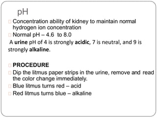 urine examination. | PPTX