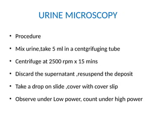 urine examination copy urine microscopy and physical findings.pptx