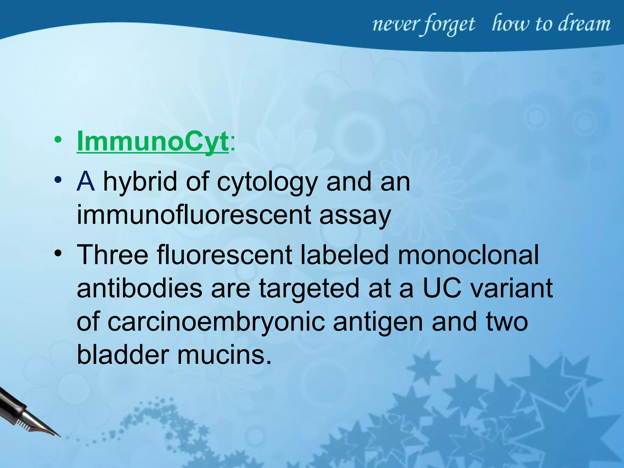 URINE CYTOLOGY AND URINARY MARKERS IN CA BLADDER | PPT