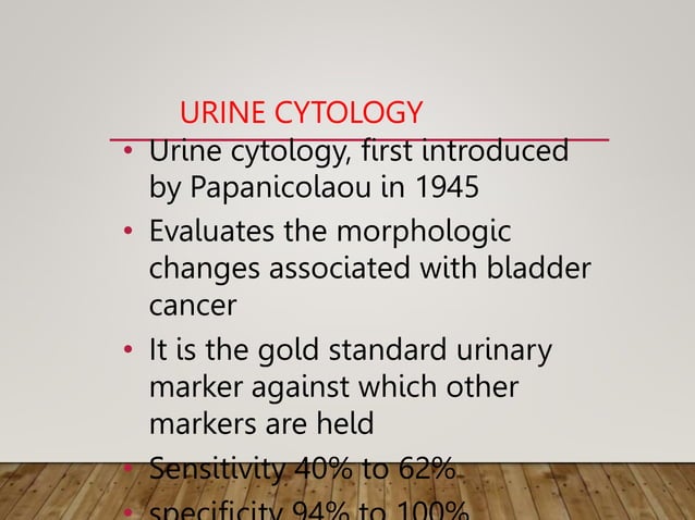 urinemarkers.pptx | Cancer | Diseases and Conditions