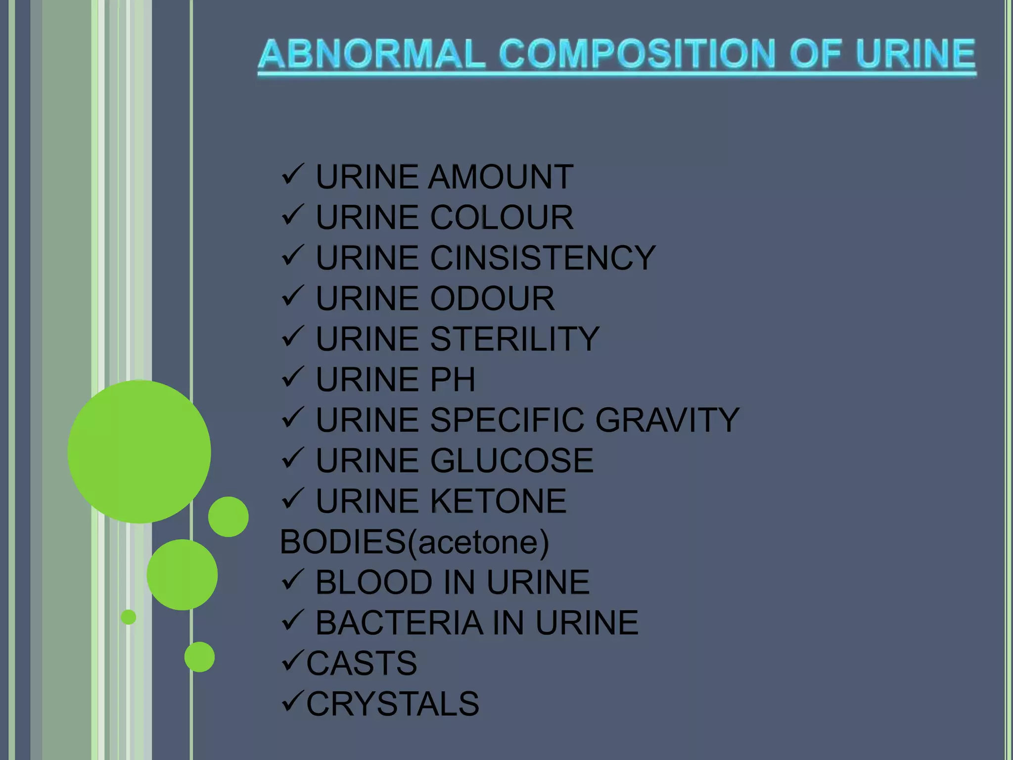 characteristics of urine | PPTX