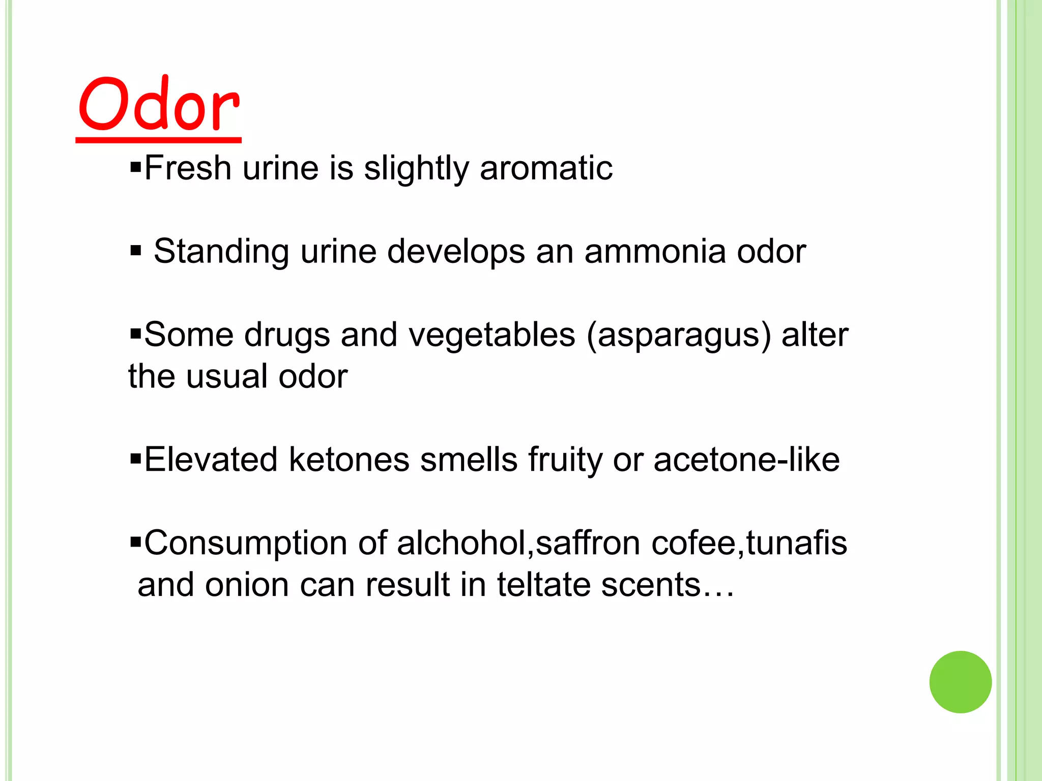 characteristics of urine | PPTX