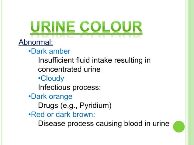 characteristics of urine | PPTX