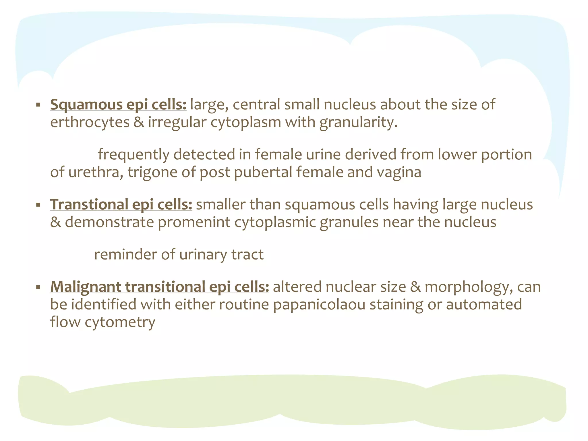 Urine R/E and RFTs | PPTX