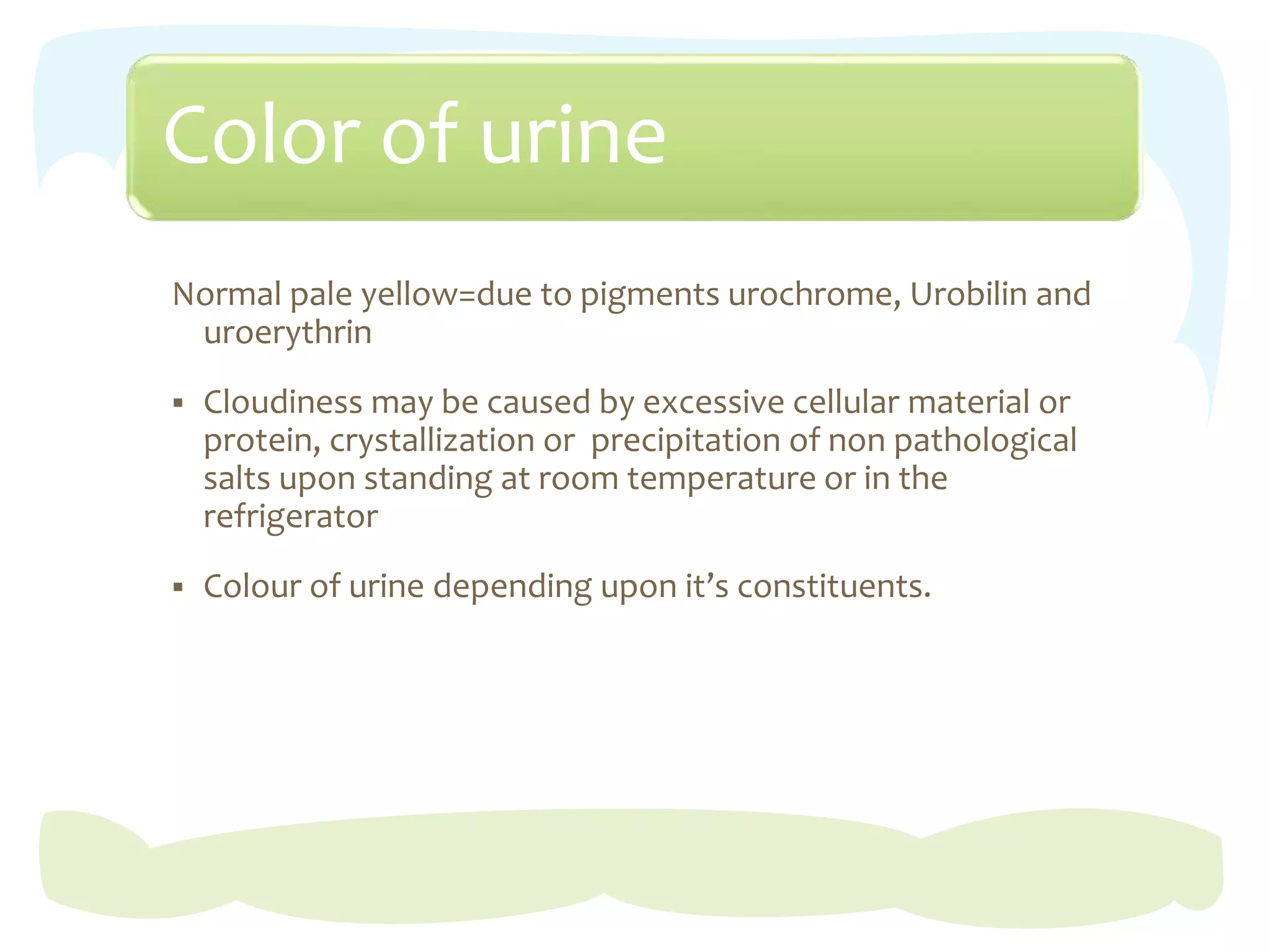 Urine R/E and RFTs | PPTX