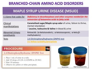 Urine screening for metabolic disorders | PPTX