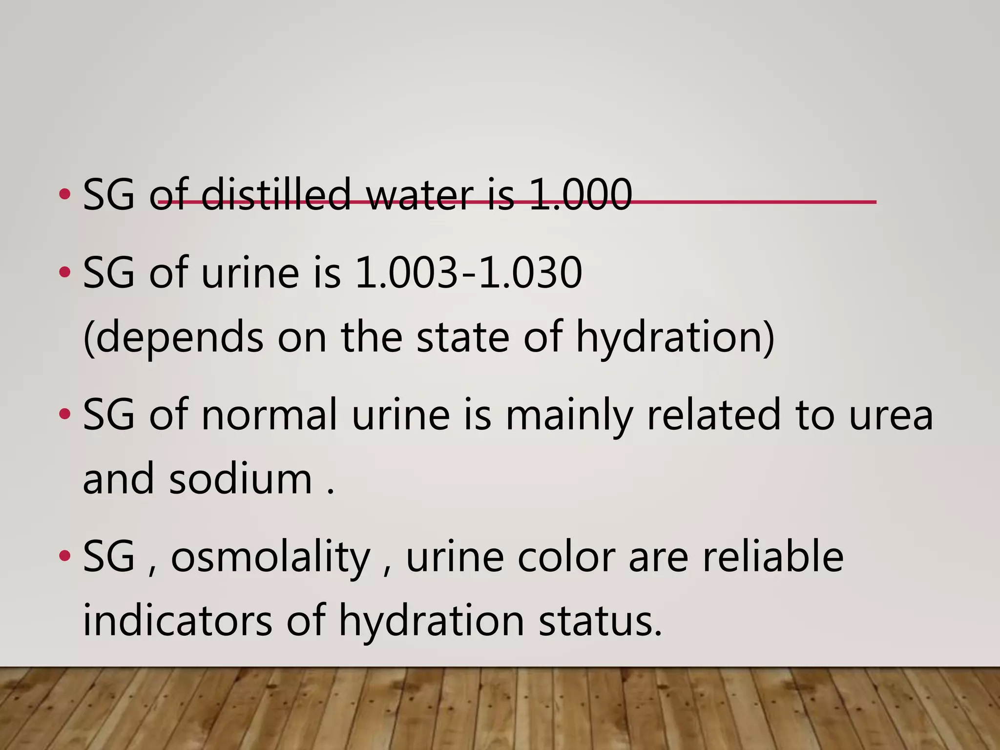 SPECIFIC GRAVITY URINE . Dr. Abhinav Golla , Associate Professor , Lab ...