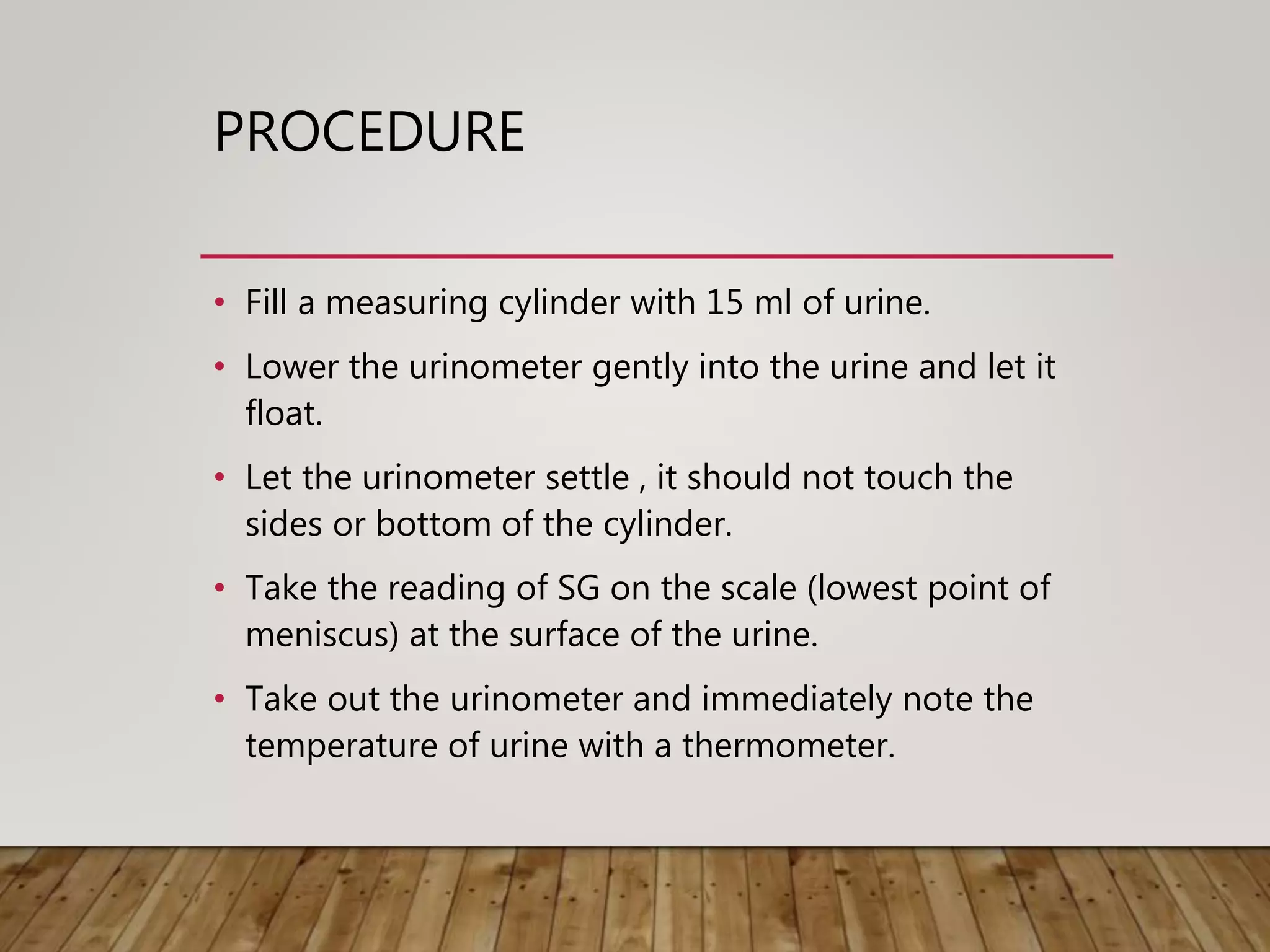 SPECIFIC GRAVITY URINE . Dr. Abhinav Golla , Associate Professor , Lab ...