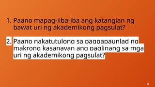 Filipino - Grade 12- Uri ng Akademikong Pagsulat.pptx