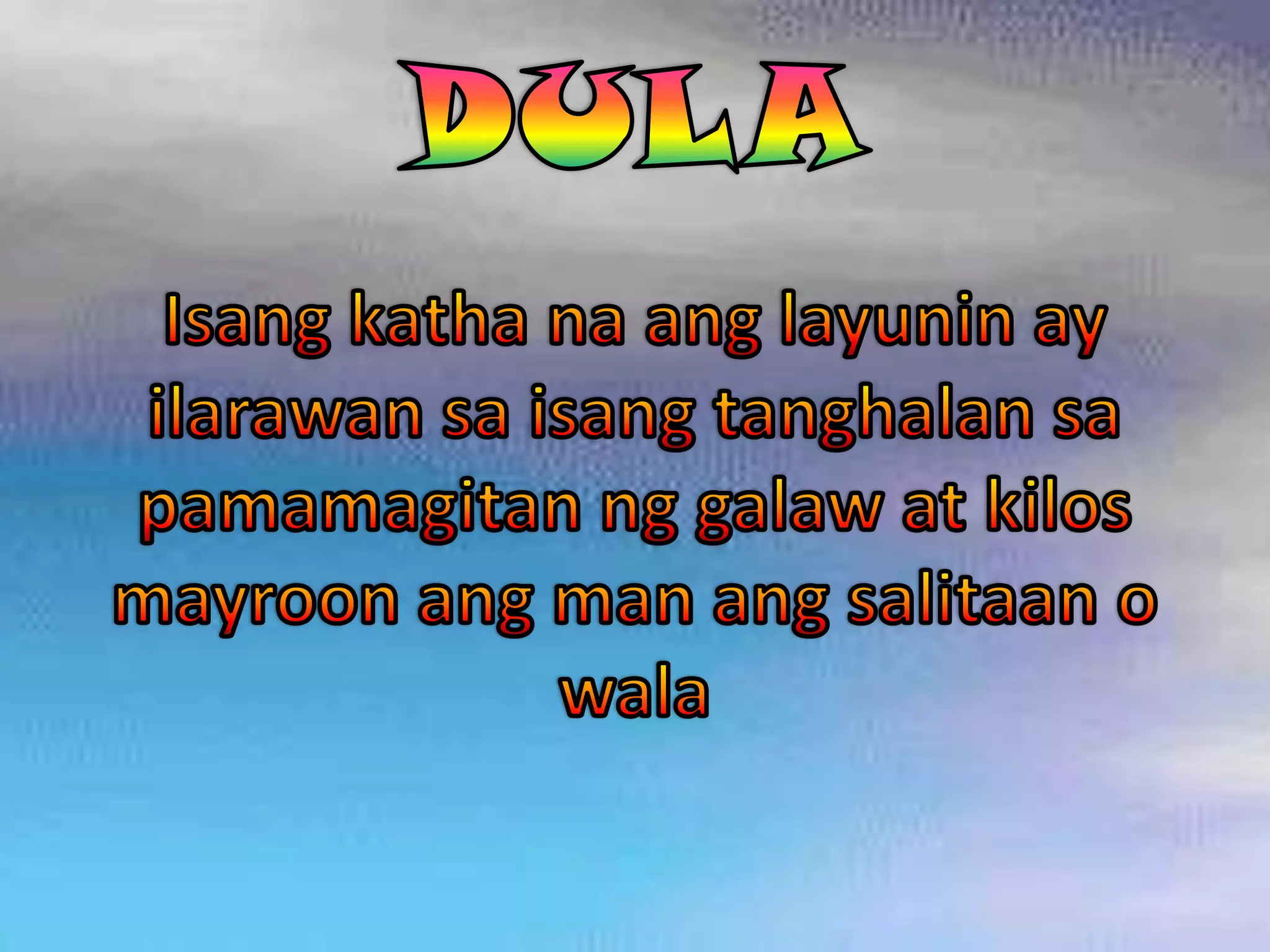 Uri ng dulang pantanghalan | PPT