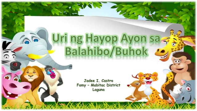 Uri ng Hayop Ayon sa Balahibo o Buhok.pptx