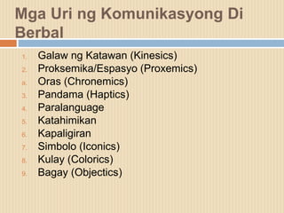 Uri ng komunikasyon | PPTX
