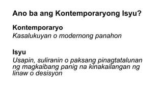 Uri ng Kontemporaryong Isyu.pptx