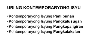 Uri ng Kontemporaryong Isyu.pptx