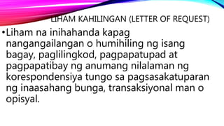 Uri ng liham | PPTX