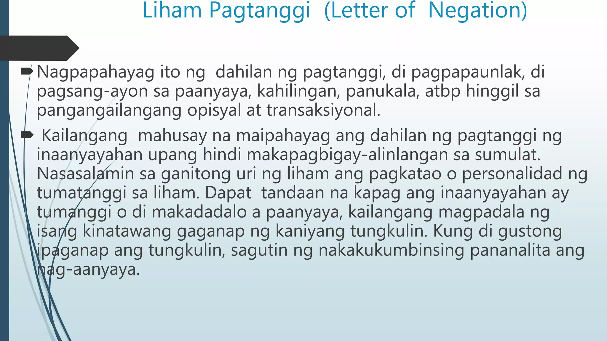 Uri ng liham | PPTX