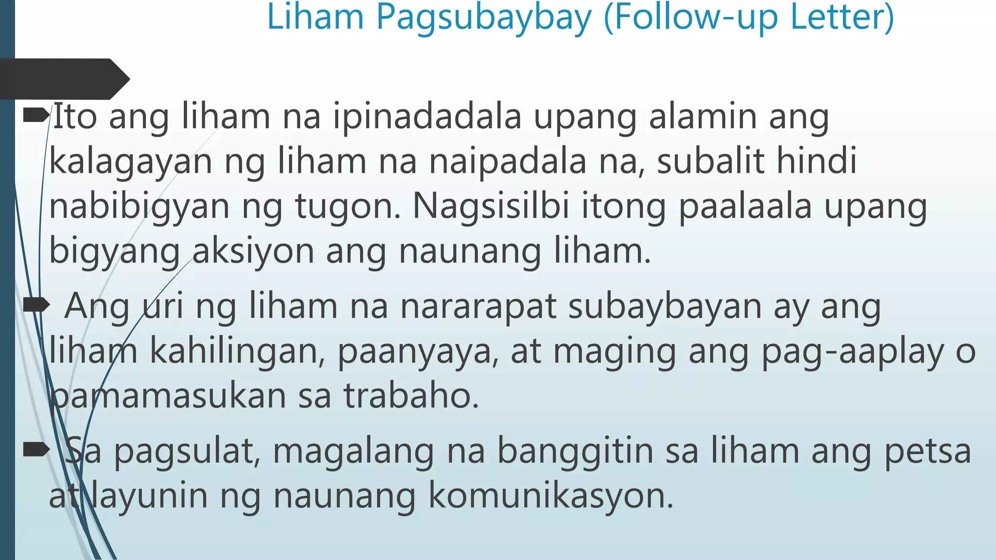 Uri ng liham | PPTX