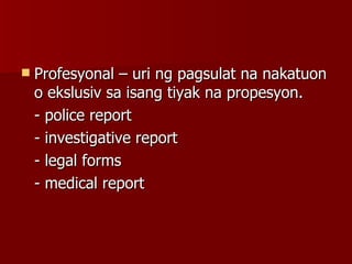 Uri ng pagsulat | PPT