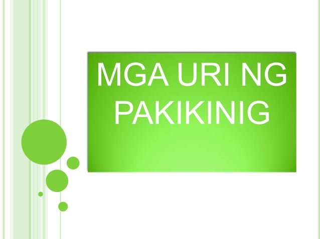 Uri ng pakikinig | PPTX