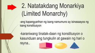 MGA IBA'T IBANG SISTEMA NG PAMAHALAAN | PPTX