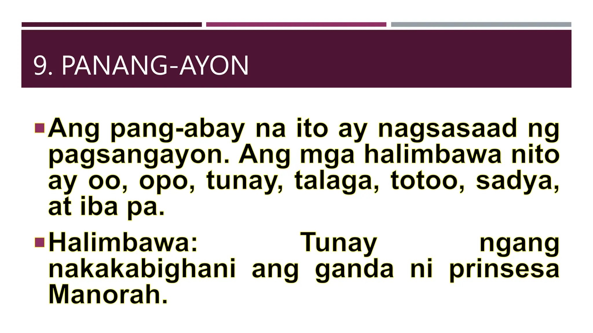 mga URI NG PANG-ABAY at mga halimbawa nito | PPTX