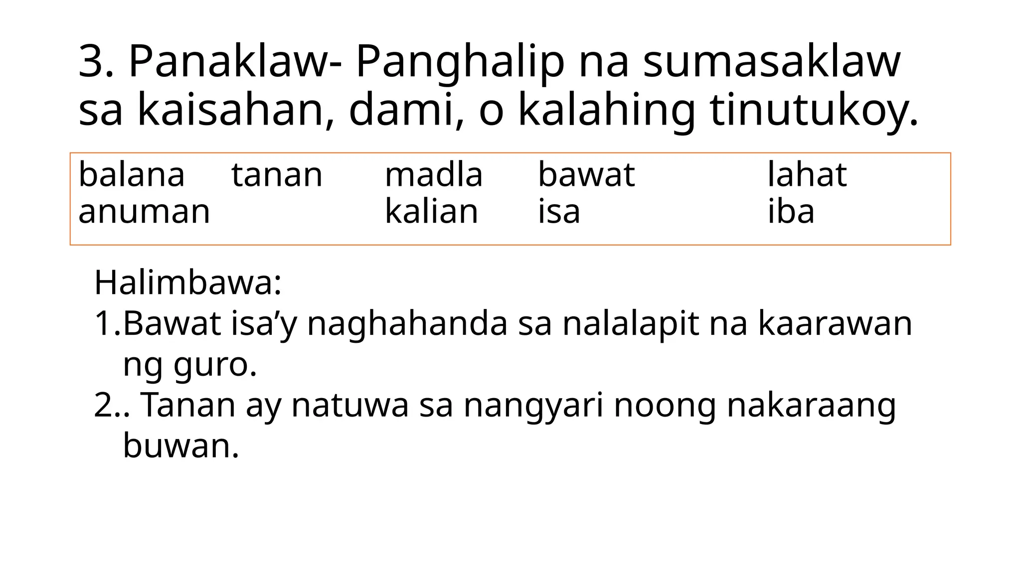 IBA'T IBANG URI NG PANGHALIP AT MGA HALIMBAWA NITO .pptx