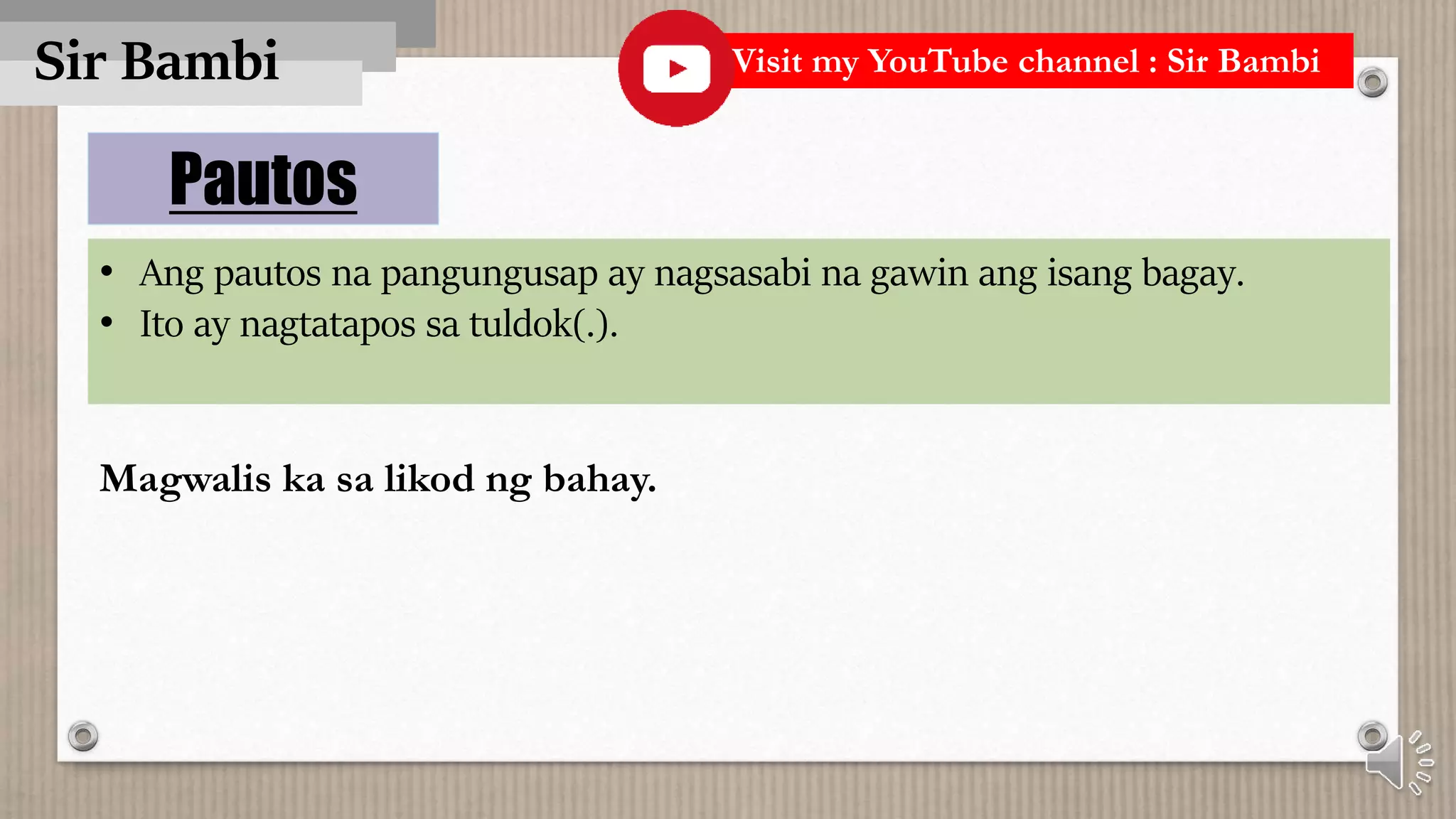 Uri ng Pangungusap Ayon sa Gamit || Pasalaysay || Padamdam || Pautos ...