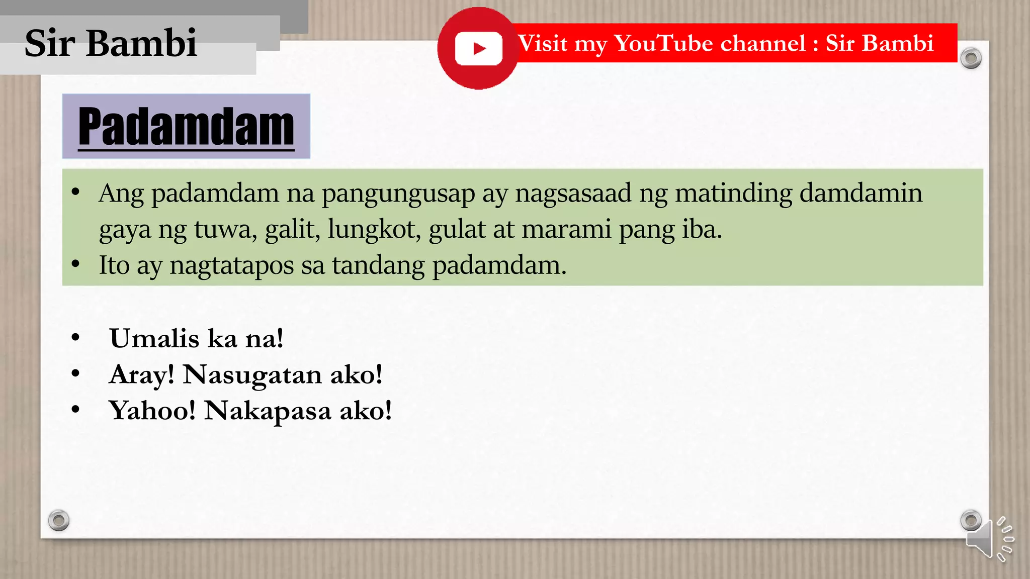 Uri ng Pangungusap Ayon sa Gamit || Pasalaysay || Padamdam || Pautos ...