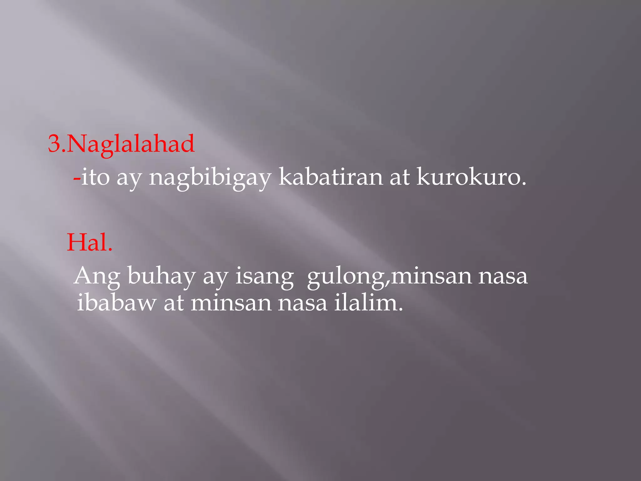 Uri ng pangungusap ayon sa layon | PPTX