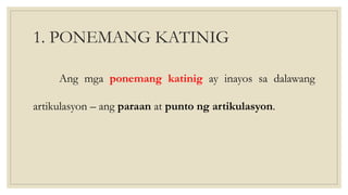 URI NG PONEMA | PPTX