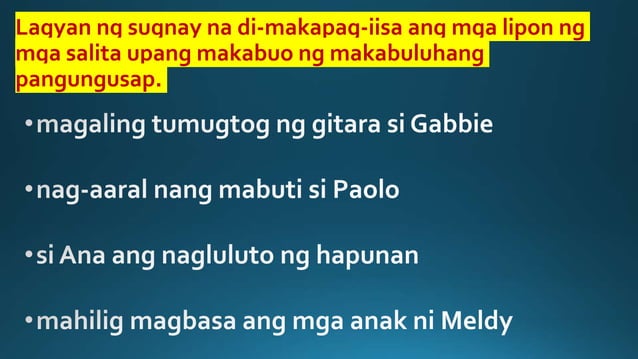 Uri ng Sugnay kahulugan halimbawa at uri nito | PPTX