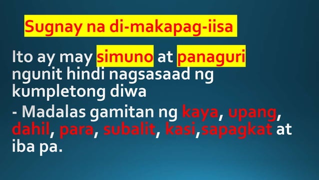 Uri ng Sugnay kahulugan halimbawa at uri nito | PPTX