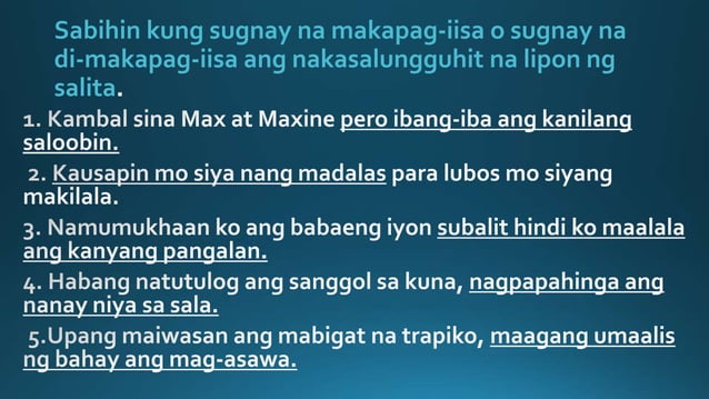Uri ng Sugnay kahulugan halimbawa at uri nito | PPTX