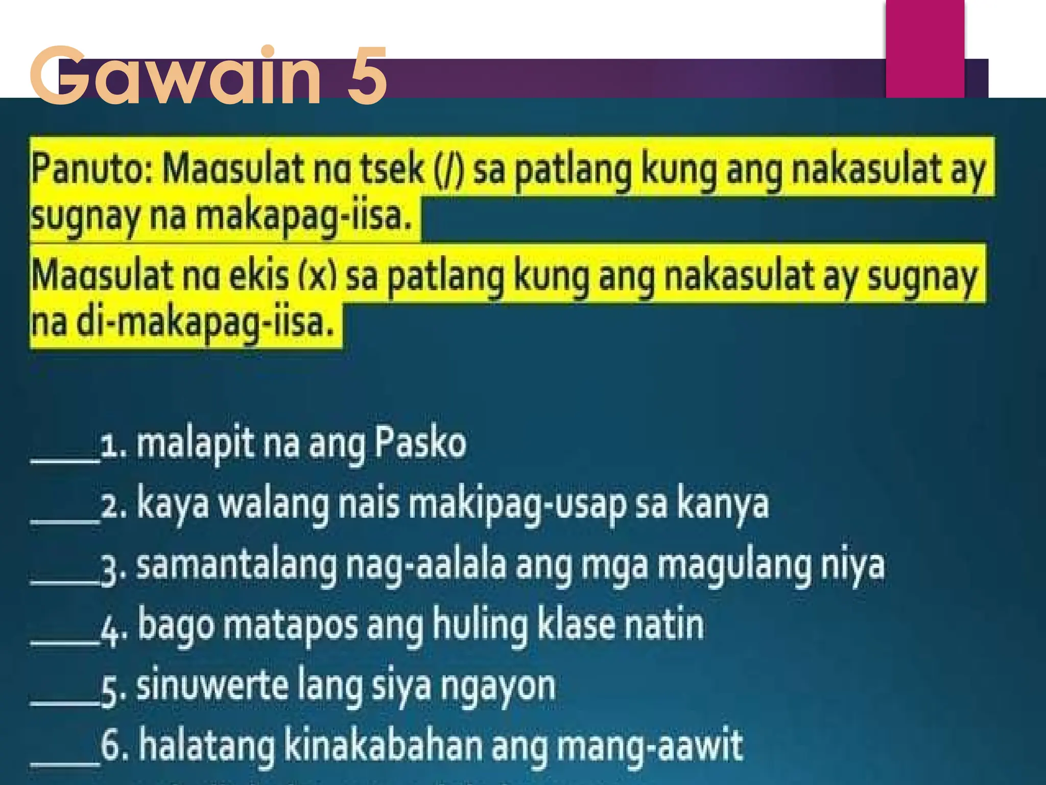 Uri ng Sugnay - sugnay na mkapag-iisa at sugnay na di makapag-iisa | PPTX