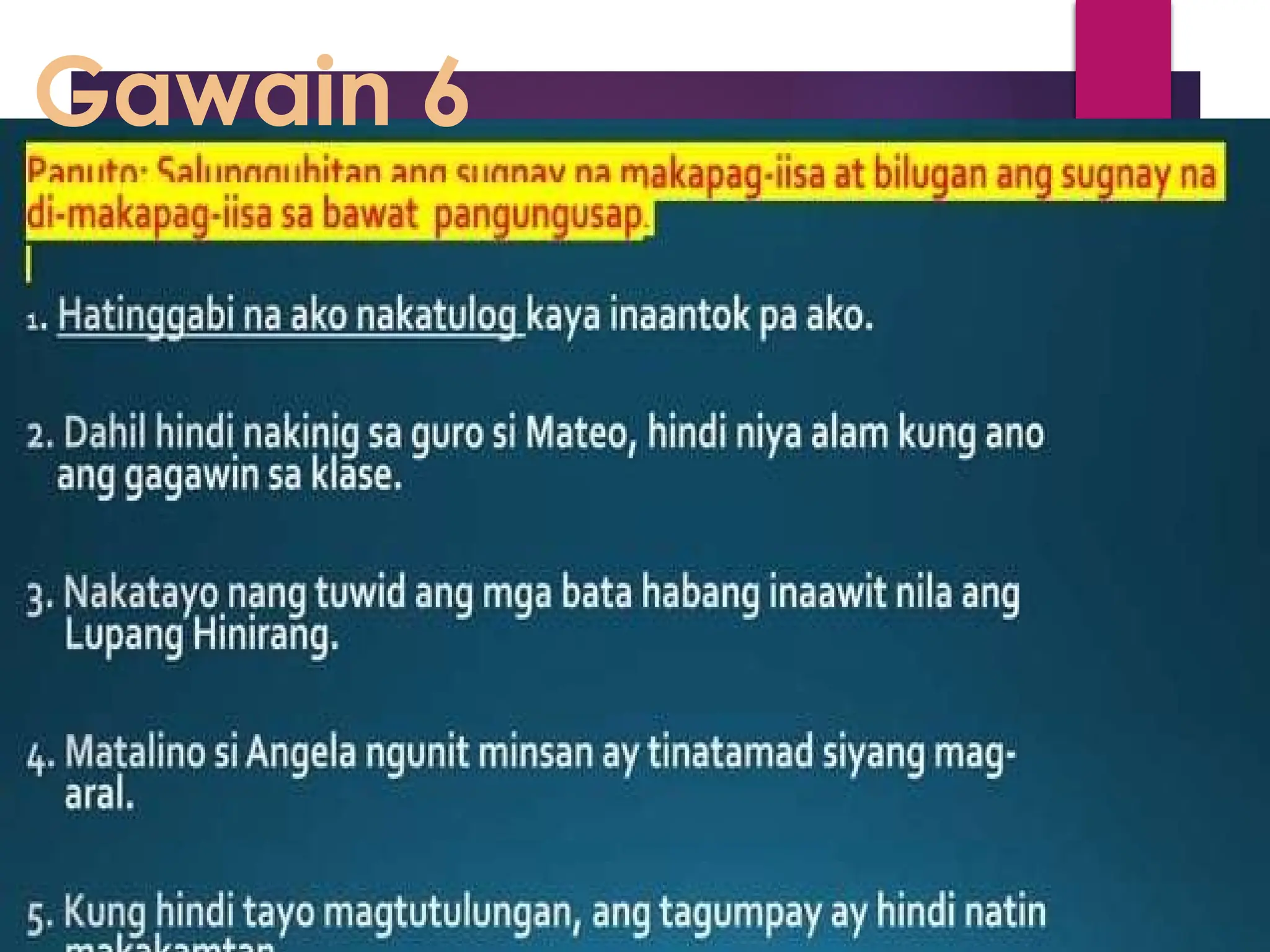 Uri ng Sugnay - sugnay na mkapag-iisa at sugnay na di makapag-iisa | PPTX