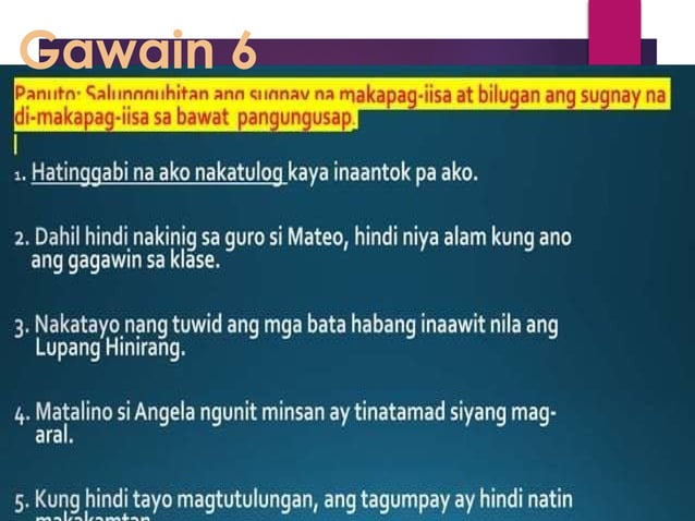 Uri ng Sugnay - sugnay na mkapag-iisa at sugnay na di makapag-iisa | PPTX
