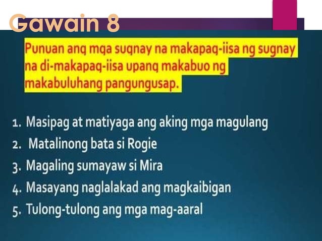 Uri ng Sugnay - sugnay na mkapag-iisa at sugnay na di makapag-iisa | PPTX