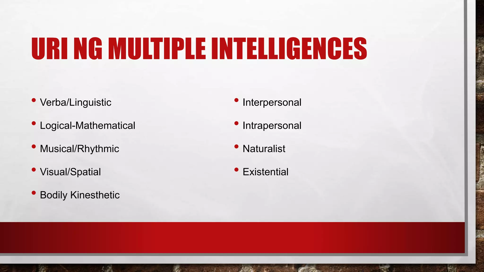 Uri ng talino | PPTX