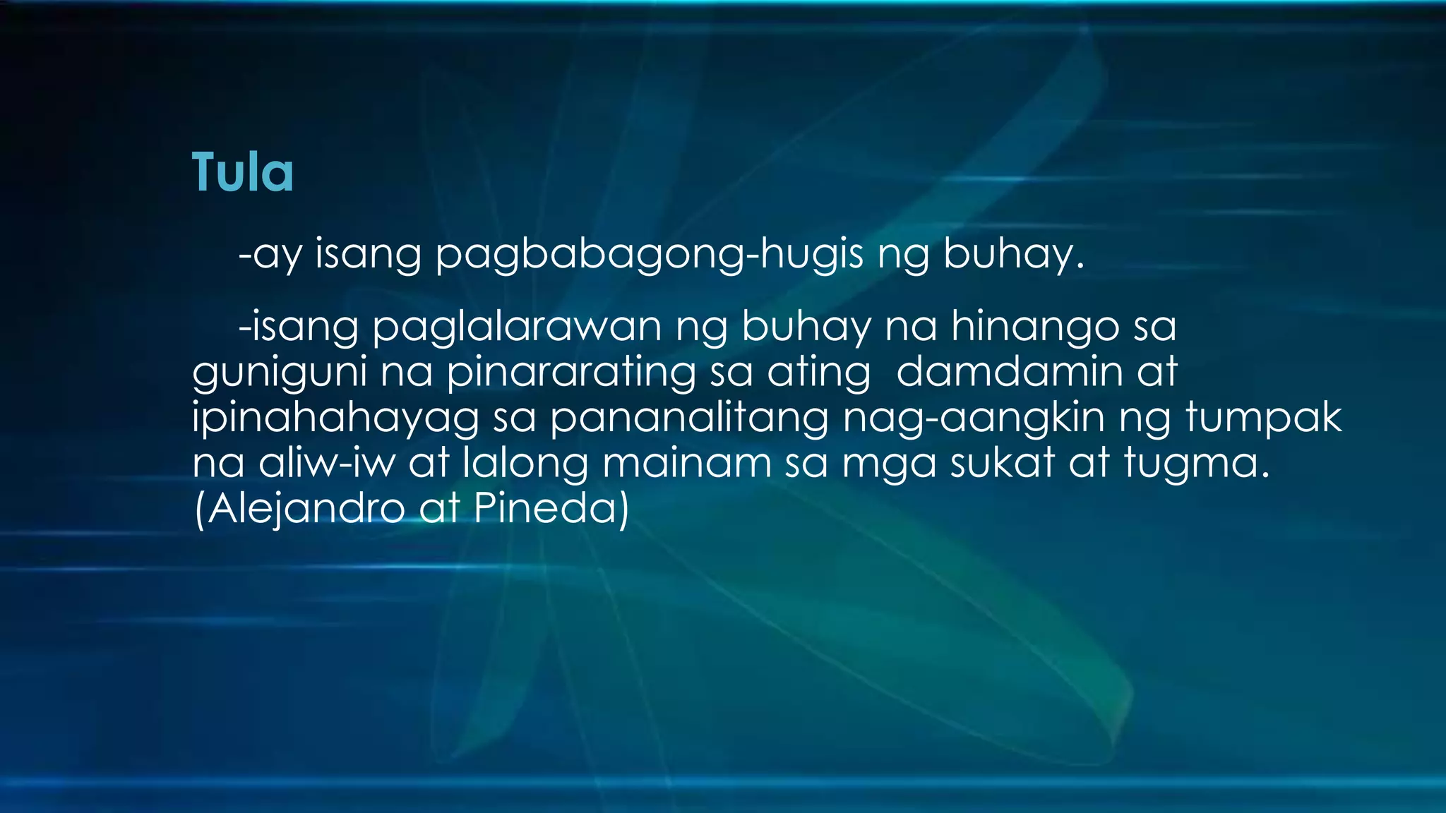 Uri ng tula o tulang tagalog | PPTX
