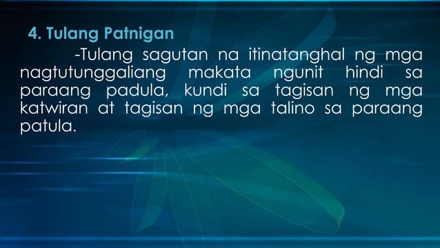 Uri ng tula o tulang tagalog | PPTX