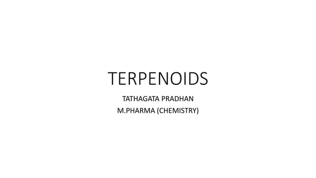 Terpenoids | PPTX