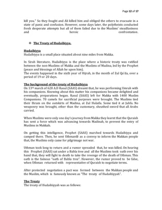 Assignment: Biography of the Prophet (SAAS) | DOCX