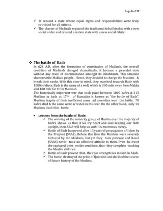 Assignment: Biography of the Prophet (SAAS) | DOCX