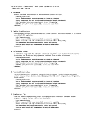 Urisa muni giscmm-draft-questionairre | PDF